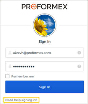 How do I Set Up my Login for Proformex?